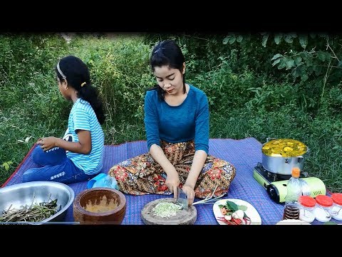 Beautiful Girl Cook Fish With Water Morning Glory - Easy Idea Cooking Hacks New Style