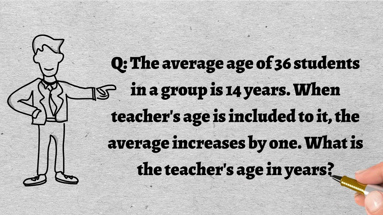 The average age of 36 students in a group is 14 years. When teacher's ...