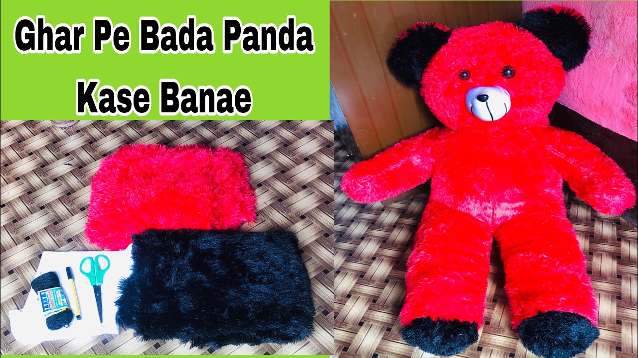 *Bada Panda 🐼 Ghar Pe Kase Banae * DIY Big panda tutorial 🐼🐼// Panda Banae Asani se #panda - YouTube