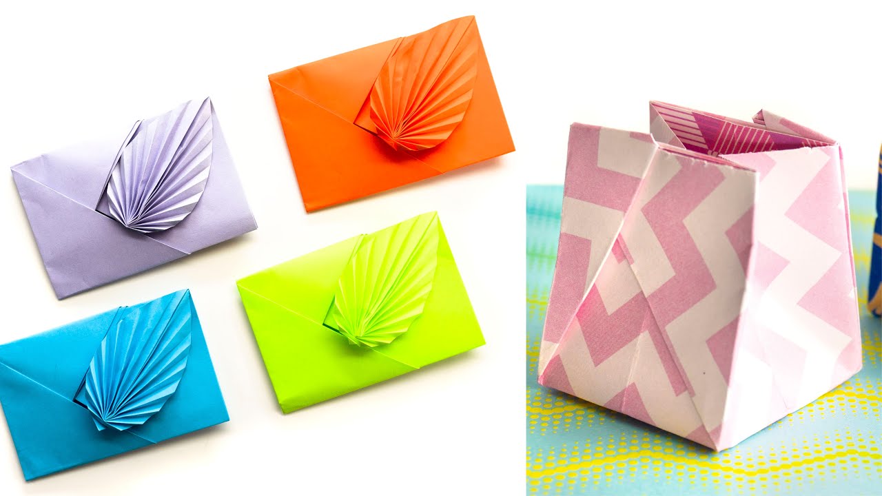 Cómo hacer un sobre de origami - Cómo hacer una bolsa de origami - YouTube