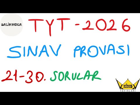 2026 TYT MATEMATİK DENEMESİ SINAV PROVASI 21-30.SORULAR #salihhoca #tyt2026 #prova