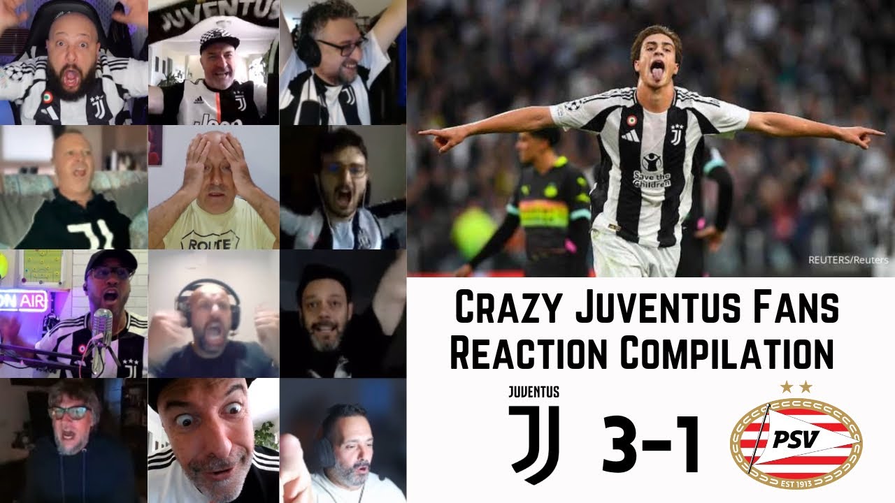 Crazy JUVE Fans Reactions to JUVENTUS 3-1 PSV EINDHOVEN | UEFA ...