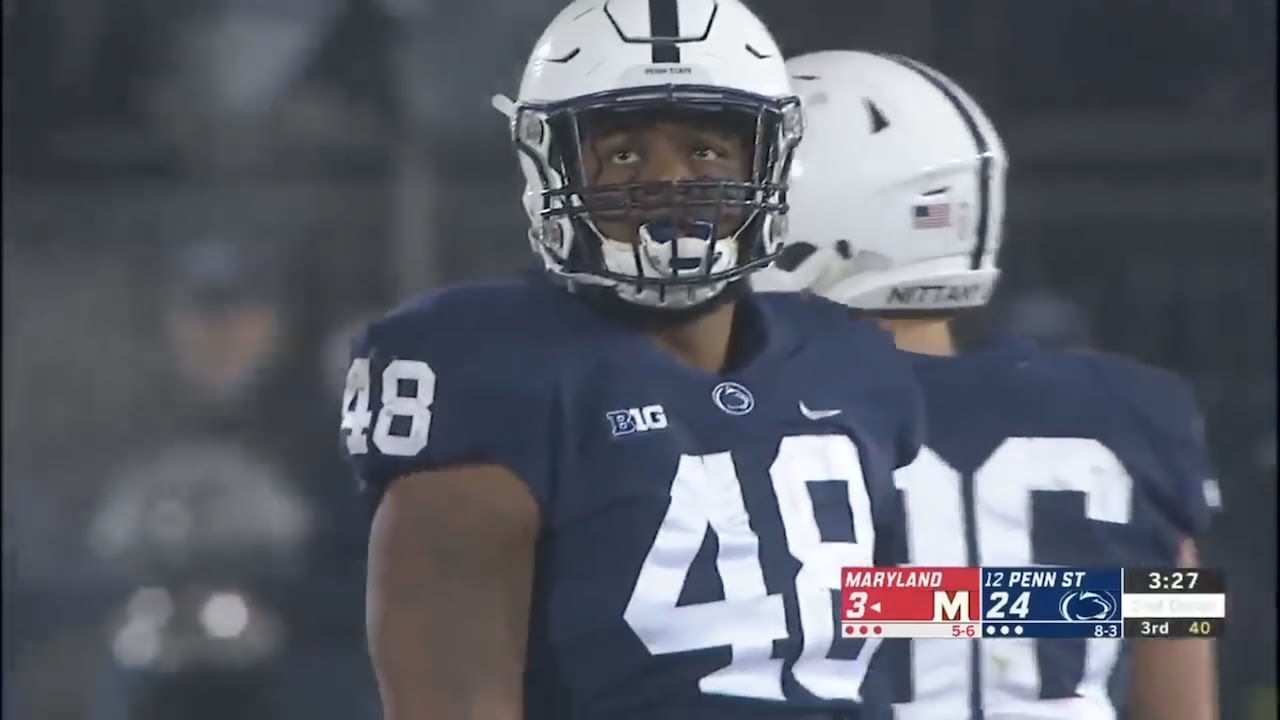 Shareef Miller (Penn State DE #48) Vs. Maryland 2018 - YouTube