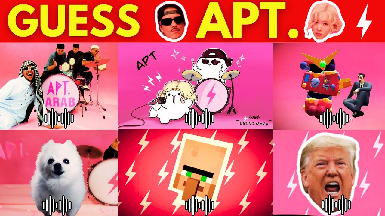 Guess A.P.T. Songs & Variants by Their Voice ~ ROSÉ & Bruno Mars A.P.T ...