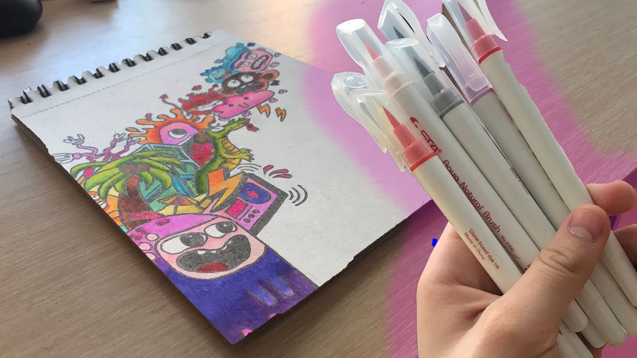 Drawing A Big Doodle Sketch - YouTube