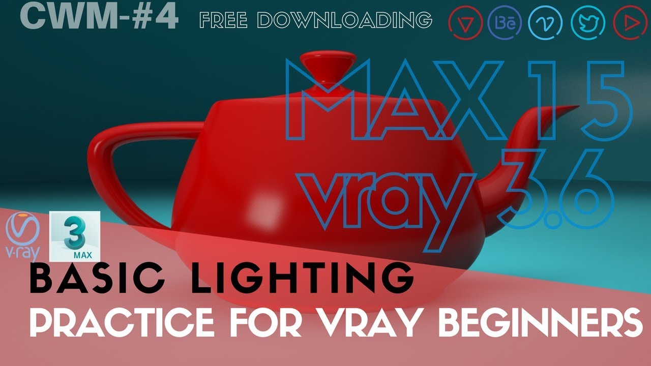 Vray 3Ds MAX Tutorial | Basic lighting Patrice for Vray Beginners| Vray ...