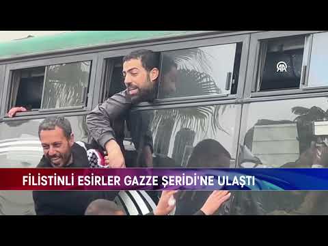 FİLİSTİNLİ ESİRLER GAZZE ŞERİDİ'NE ULAŞTI