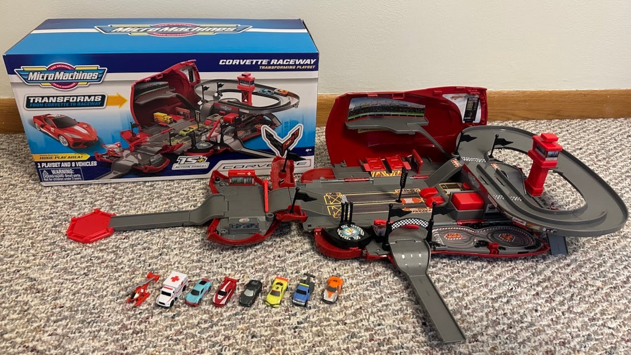 Micro Machines Corvette Raceway Playset - Unboxing, Review, and ...