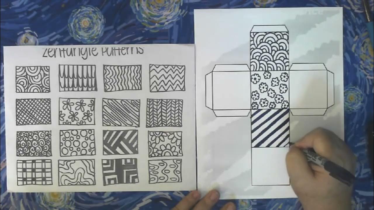 3D ZENTANGLE Cubes - 3rd and 4th grade Day 1 - YouTube