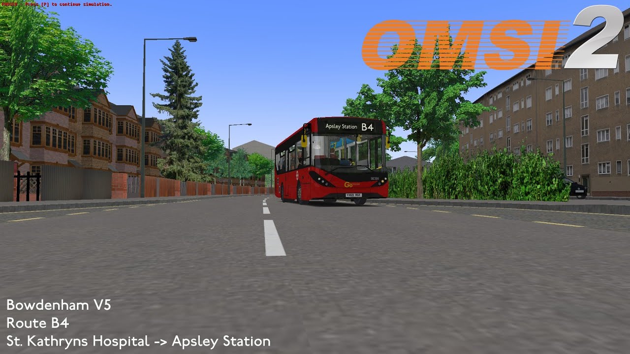 OMSI 2 - Bowdenham V5 Route B4 to Apsley Station - YouTube