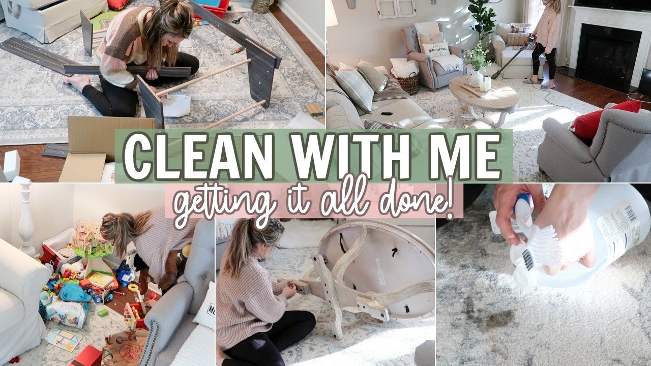 CLEAN WITH ME- GET IT ALL DONE! SPEED CLEANING MOTIVATION, PUTTING ...