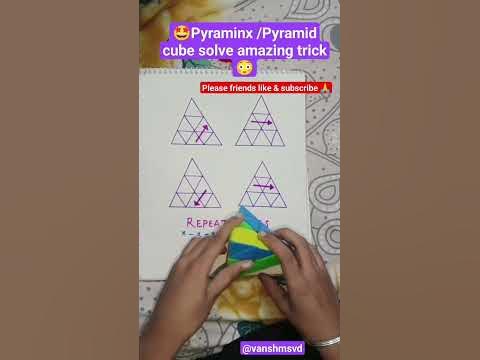 Pyramid cube solve || pyraminx cube solve tricks || #viral #shorts #youtubeshorts #cube #new # ...