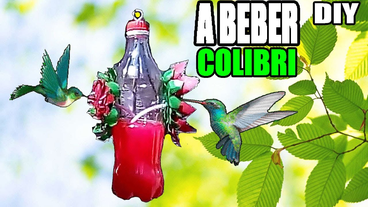 Cómo hacer un BEBEDERO DE COLIBRÍ con botellas - YouTube