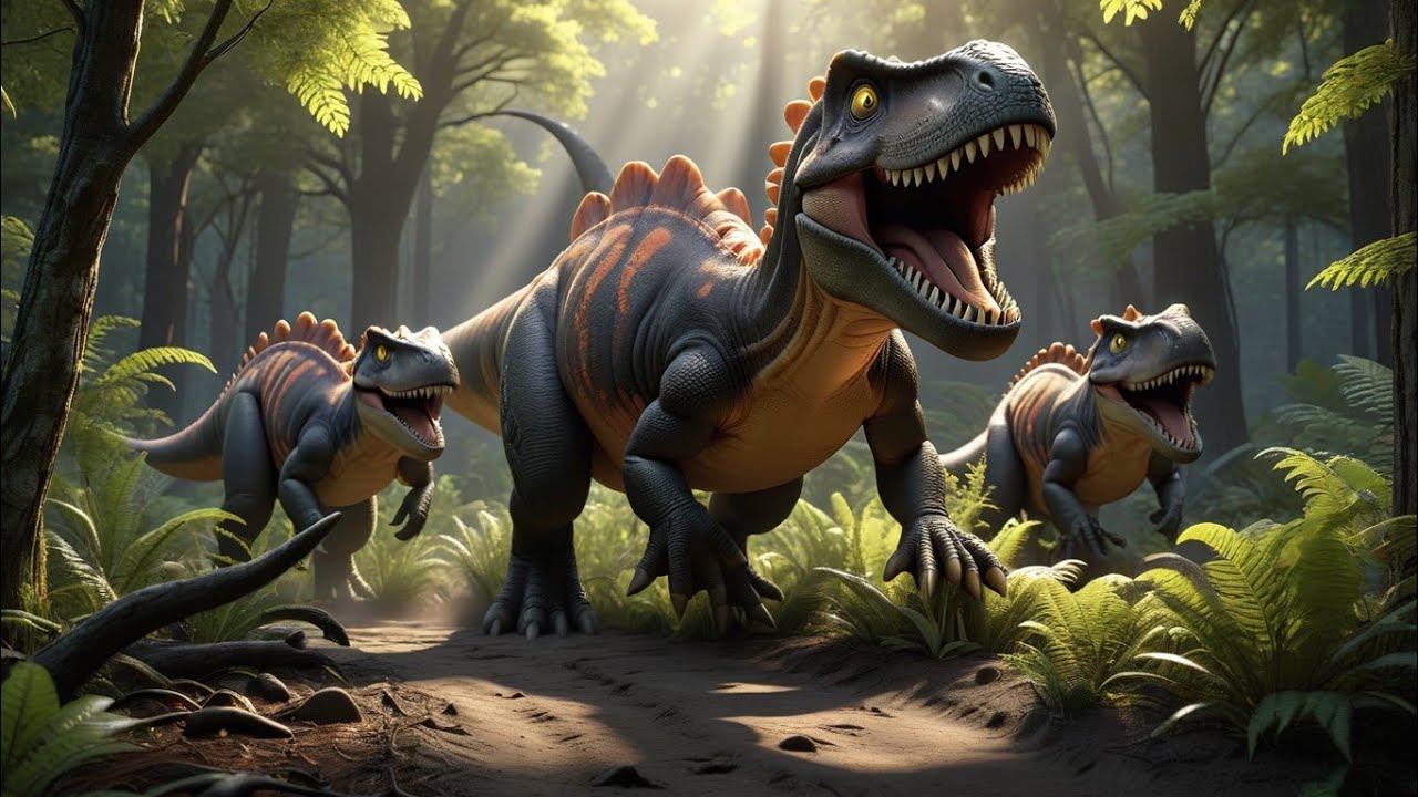 Dino Roar Stomp Stomp Stomp | Kids educational video | #DinoRoar # ...