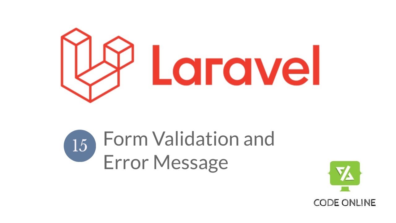 Laravel Form Validation And Display Error Message Youtube 5537