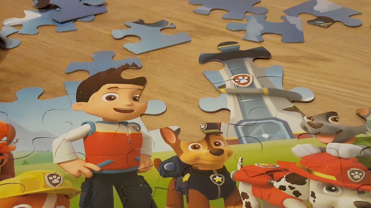 PAW PATROL PUZZLE, QUICK VIDEO, FUN, SKYE, CHASE, MARSHALL - YouTube