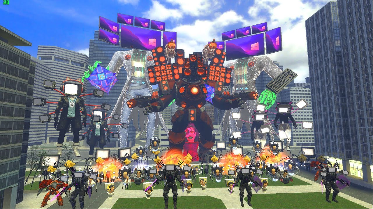 NEW EVOLUTION PCMAN TITAN VS TV TITAN UP GRAED And ALL SKIBIDI TOILET ...