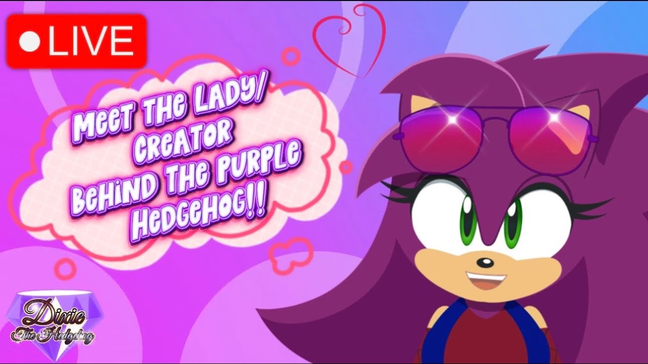Meet the lady / creator behind the purple hedgehog!! - YouTube