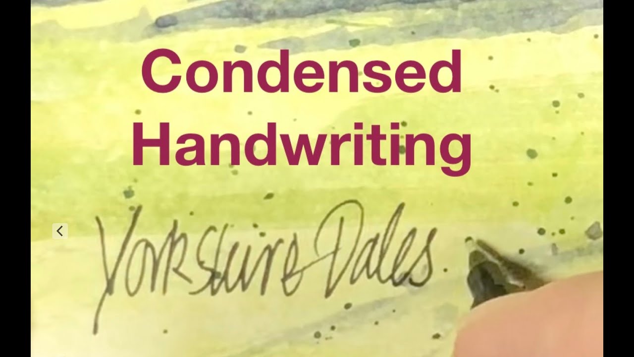 Condense your handwriting - YouTube