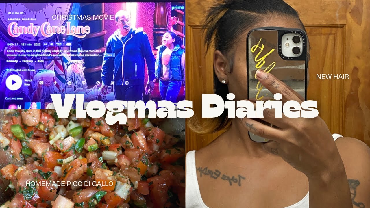 #VLOGMAS DIARIES EP1: new Christmas movie, making pico di gallo, doing ...