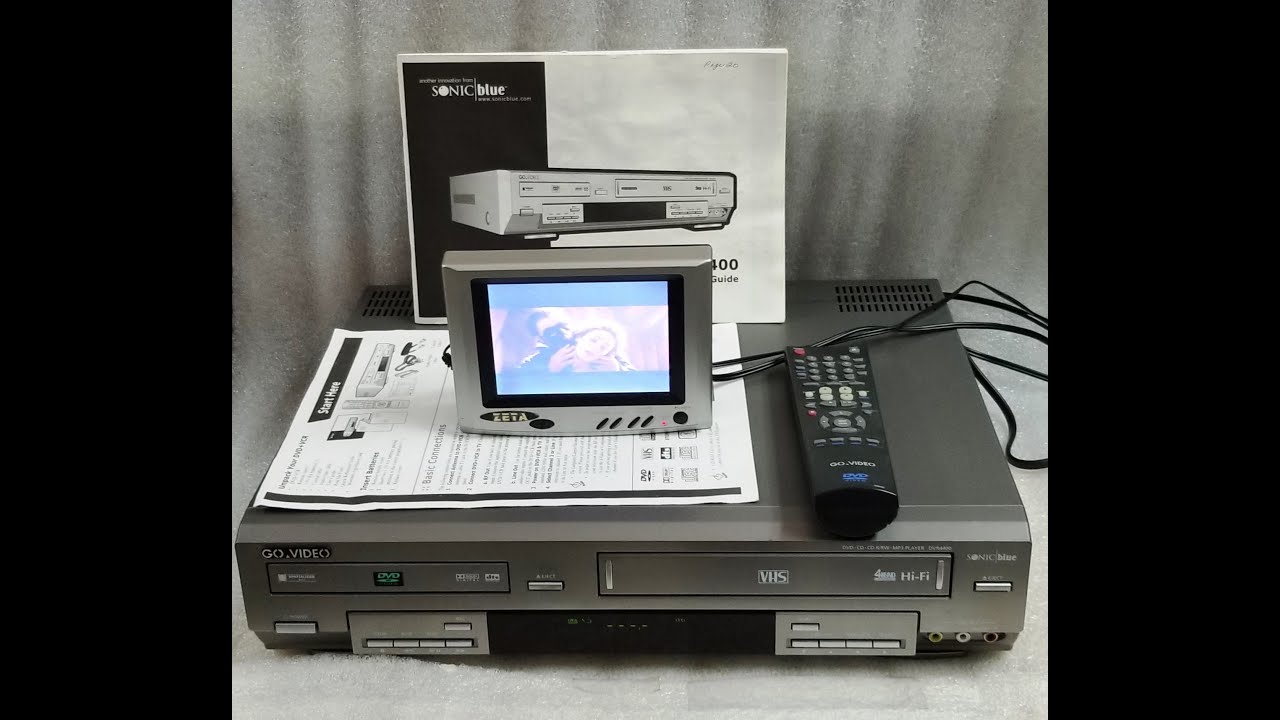 Go Video Sonic Blue DVR4400 DVD VHS Player Recorder Combo - YouTube