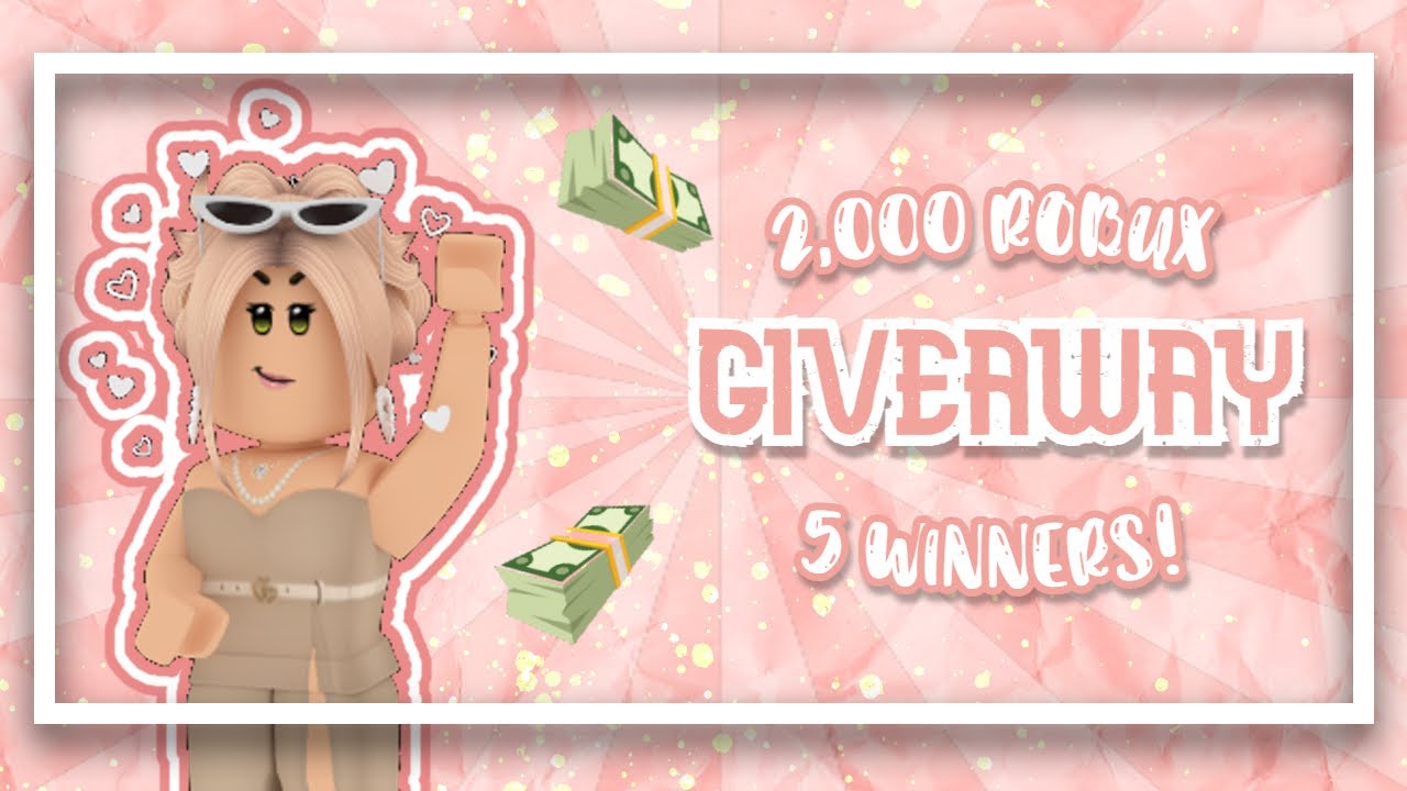 2,000 Robux GIVEAWAY - 5 WINNERS - *closed* || Speedy Berries - YouTube