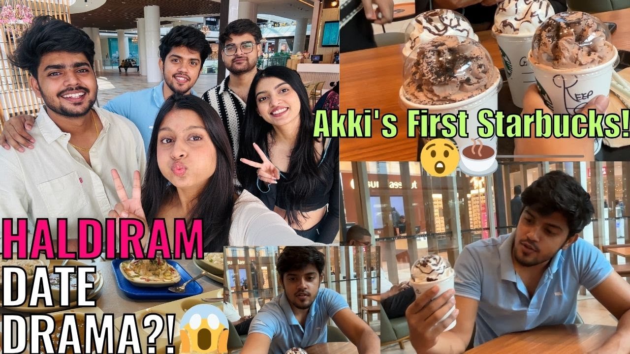 Starbucks Pehli Baar! Akki Ki EPIC Reaction + Haldiram Mein Kya Hua? 😱☕🍽️ - YouTube