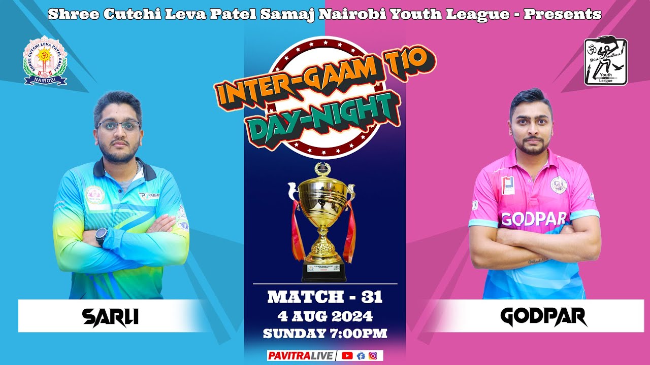 🔴LIVE CRICKET : GAME 31 - SARLI V/S GODPAR || INTER-GAAM T10 SCLPS ...