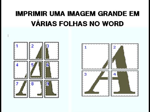 COMO IMPRIMIR UMA IMAGEM GRANDE EM VÁRIAS FOLHAS NO WORD - YouTube