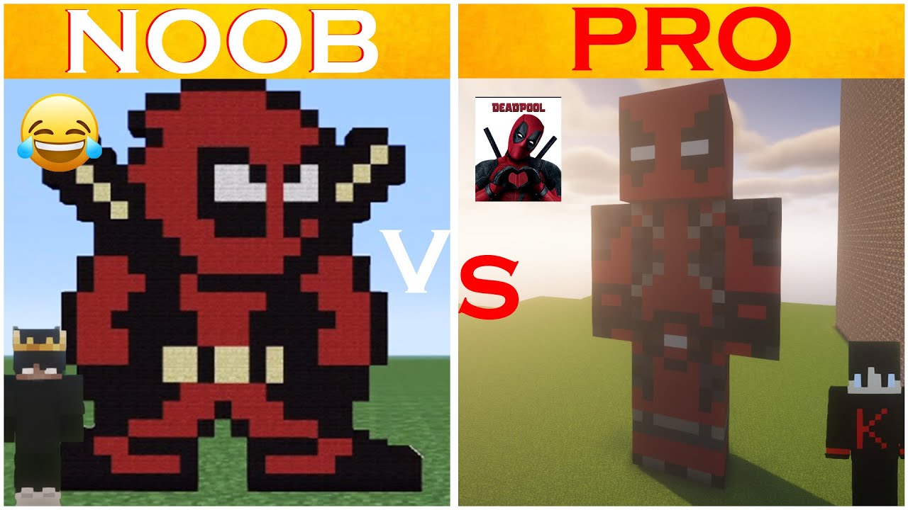 NOOB VS PRO: DEADPOOL BUILD BATTEL IN MINECRAFT|KILLERPLAYZ - YouTube