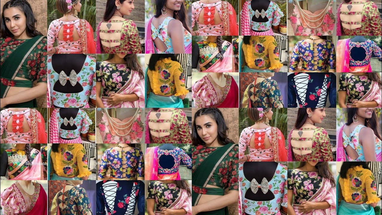 Trendy Floral Print Blouse Design 2024 | New Blouse Design | Printed ...