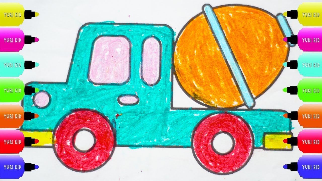 Coloring Baby Car for kids and babies / many color car - YouTube