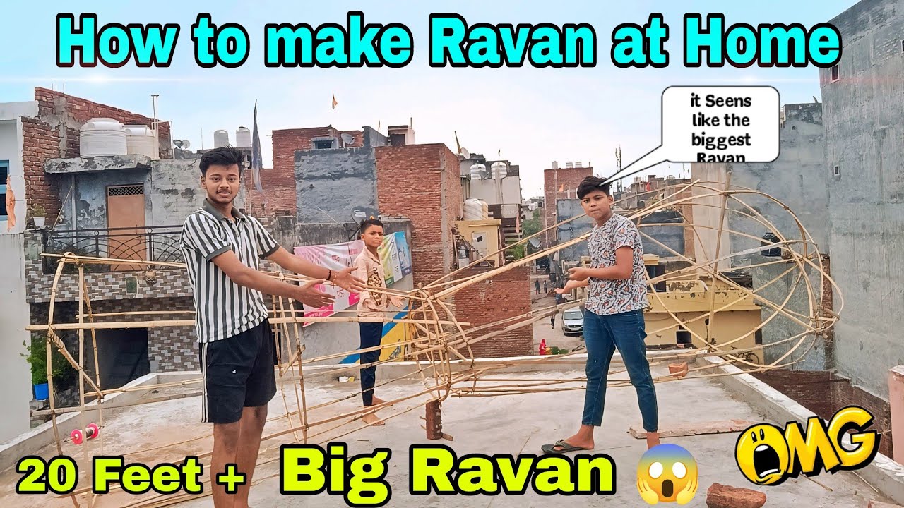 Ravan Face Making 2024 😍 | How to Make Ravan 2024 | Ravan Making 2024 😱 ...