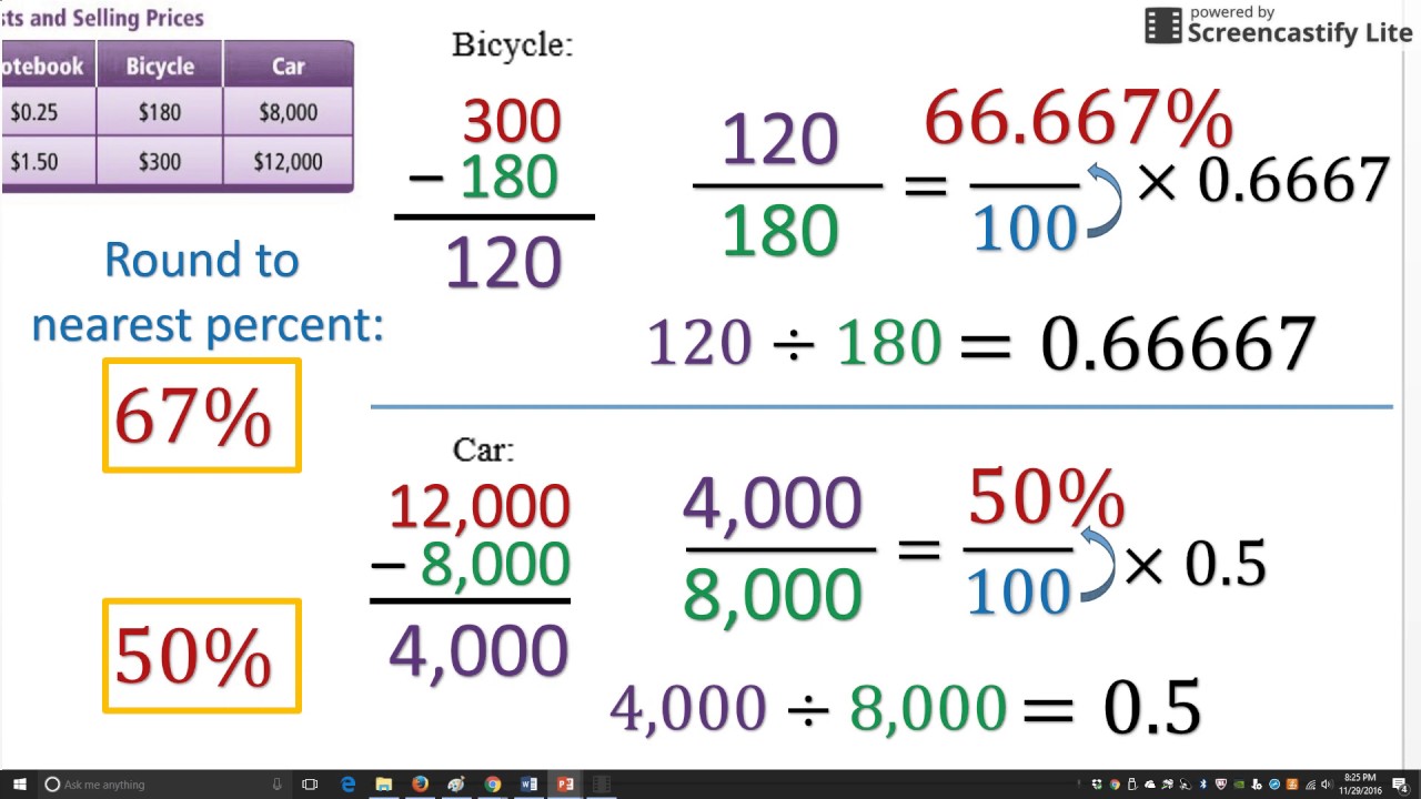 3-6 Percent Mark-ups (Part 1) - YouTube