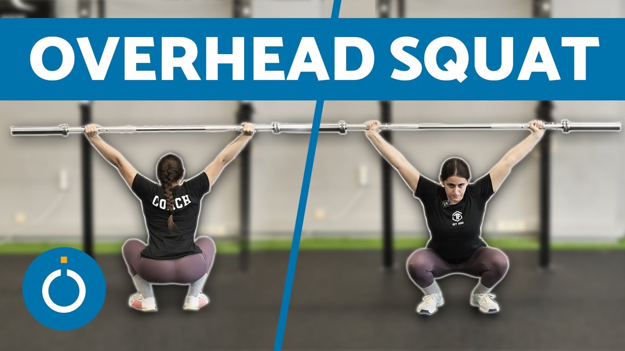 SENTADILLA OVERHEAD con BARRA 🏋🏽‍♀️ Sentadilla con Barra Sobre la ...