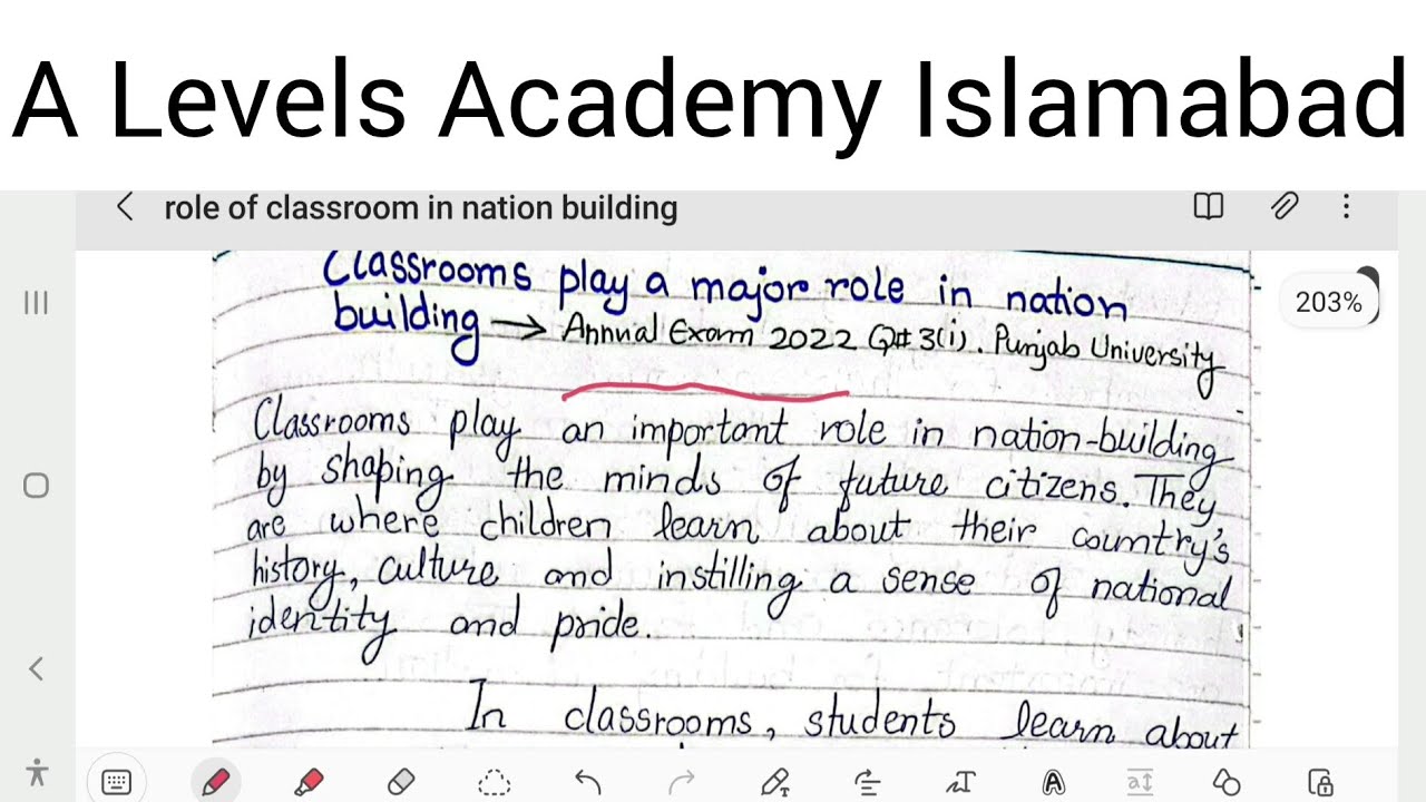 Role classroom in nation building essay explained by Alevels Academy ...