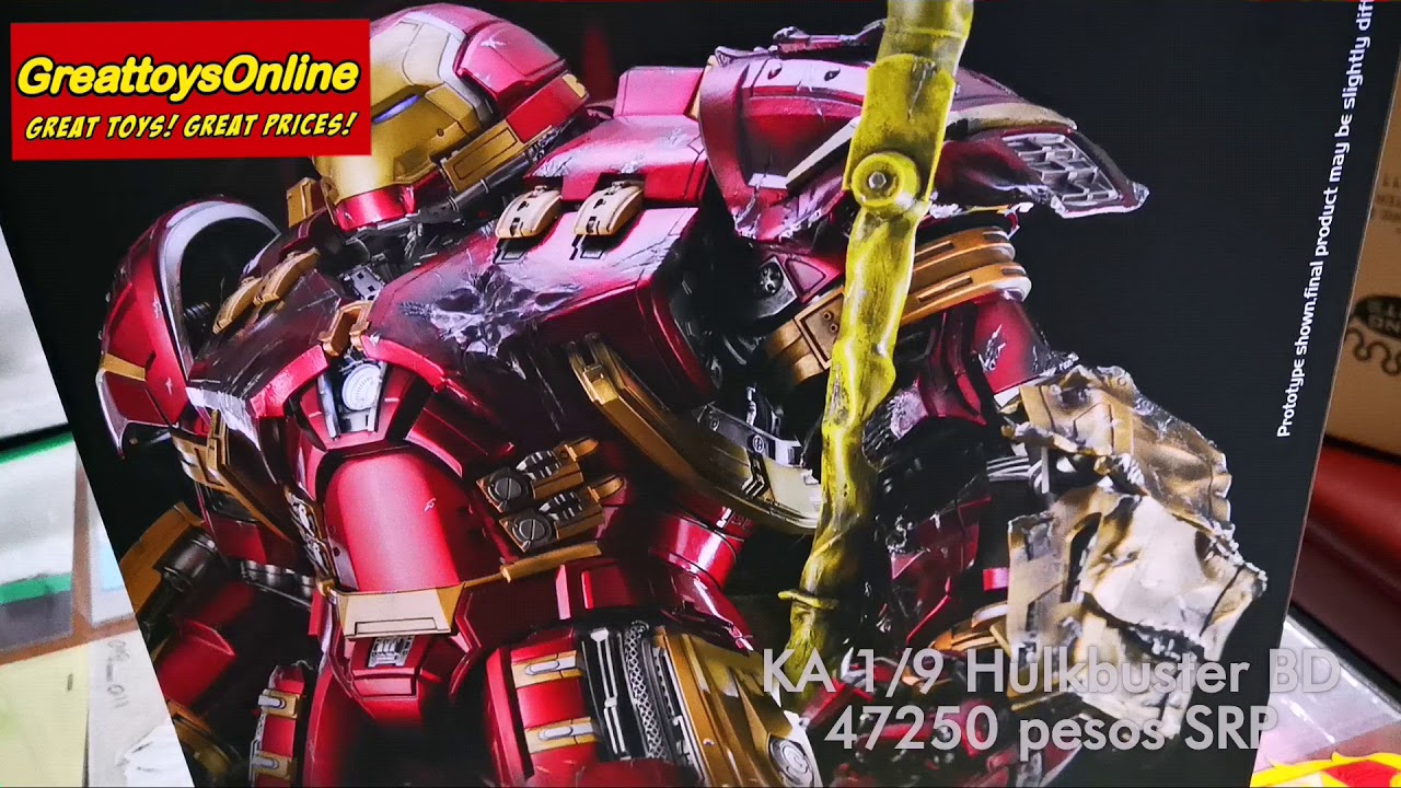 King Arts Hulkbuster Battle Damaged unboxing - YouTube