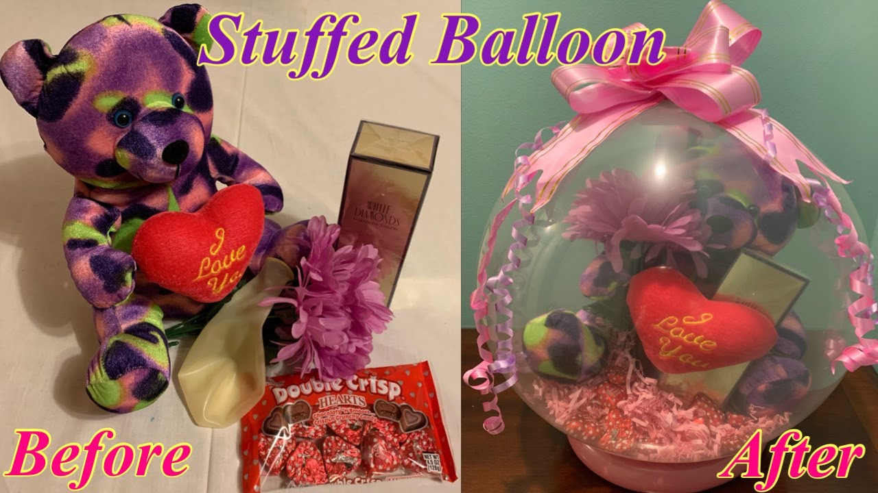 How To Make A Stuffed Balloon | Valentines Day Gift In A Balloon ...