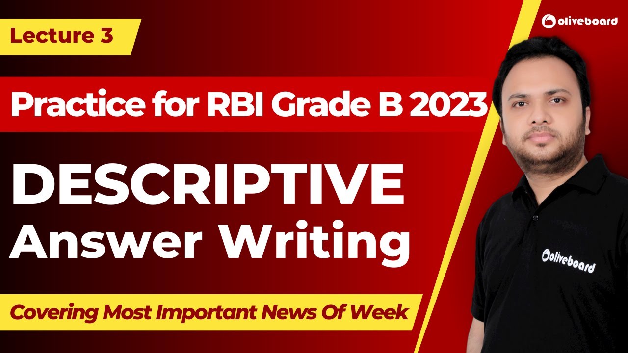 Descriptive Answer Writing Practice for RBI Grade B 2023 | Most ...