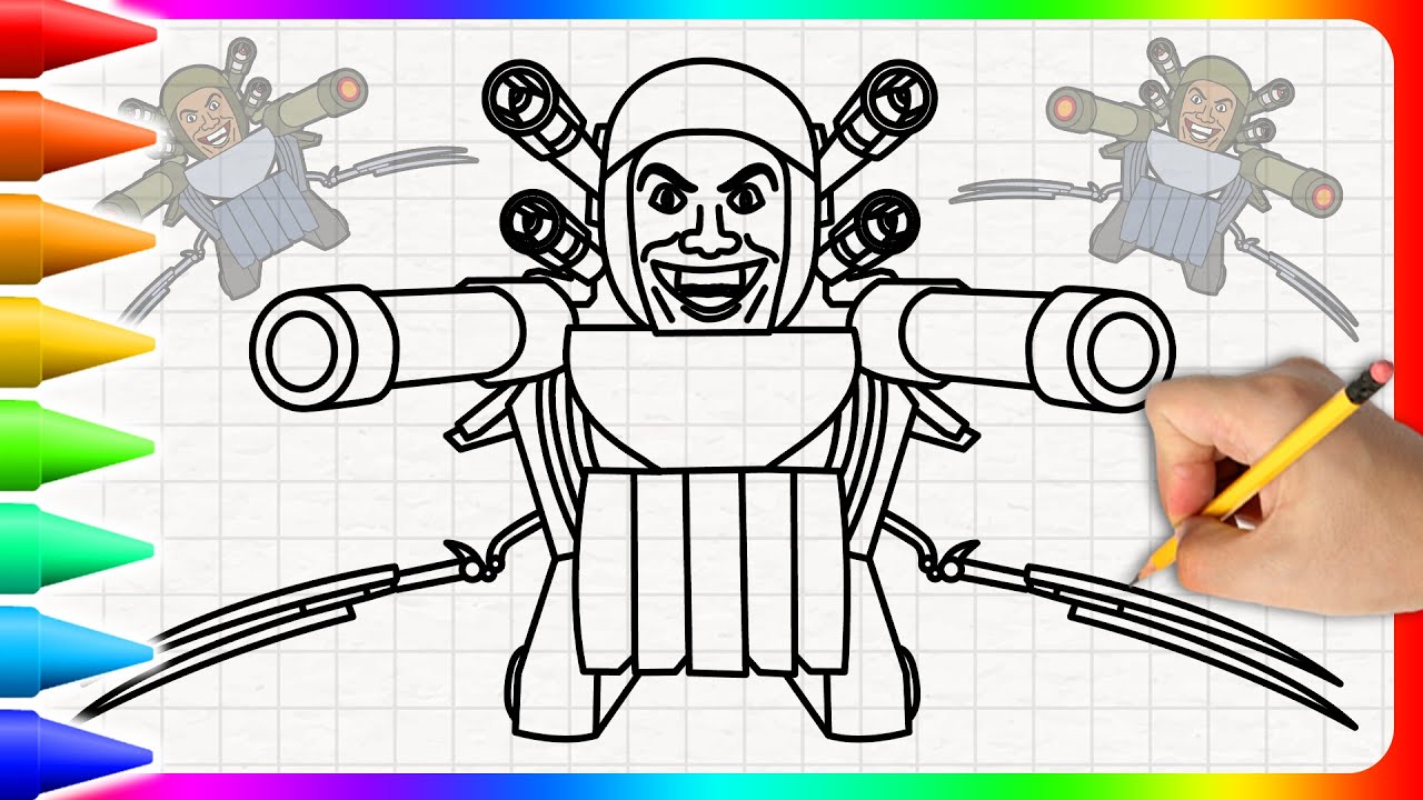 How to Draw New Upgraded Rocket Launcher Skibidi Toilet 59 - YouTube