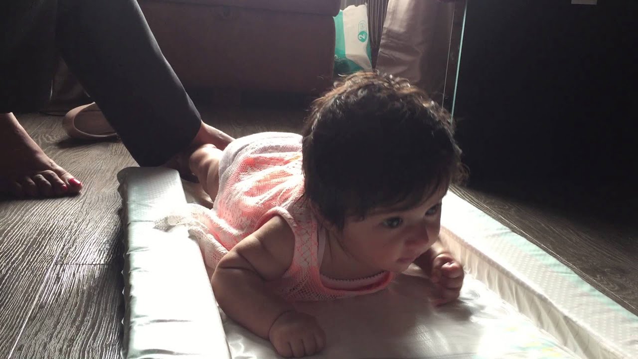 2 month old baby can army crawl ! - YouTube