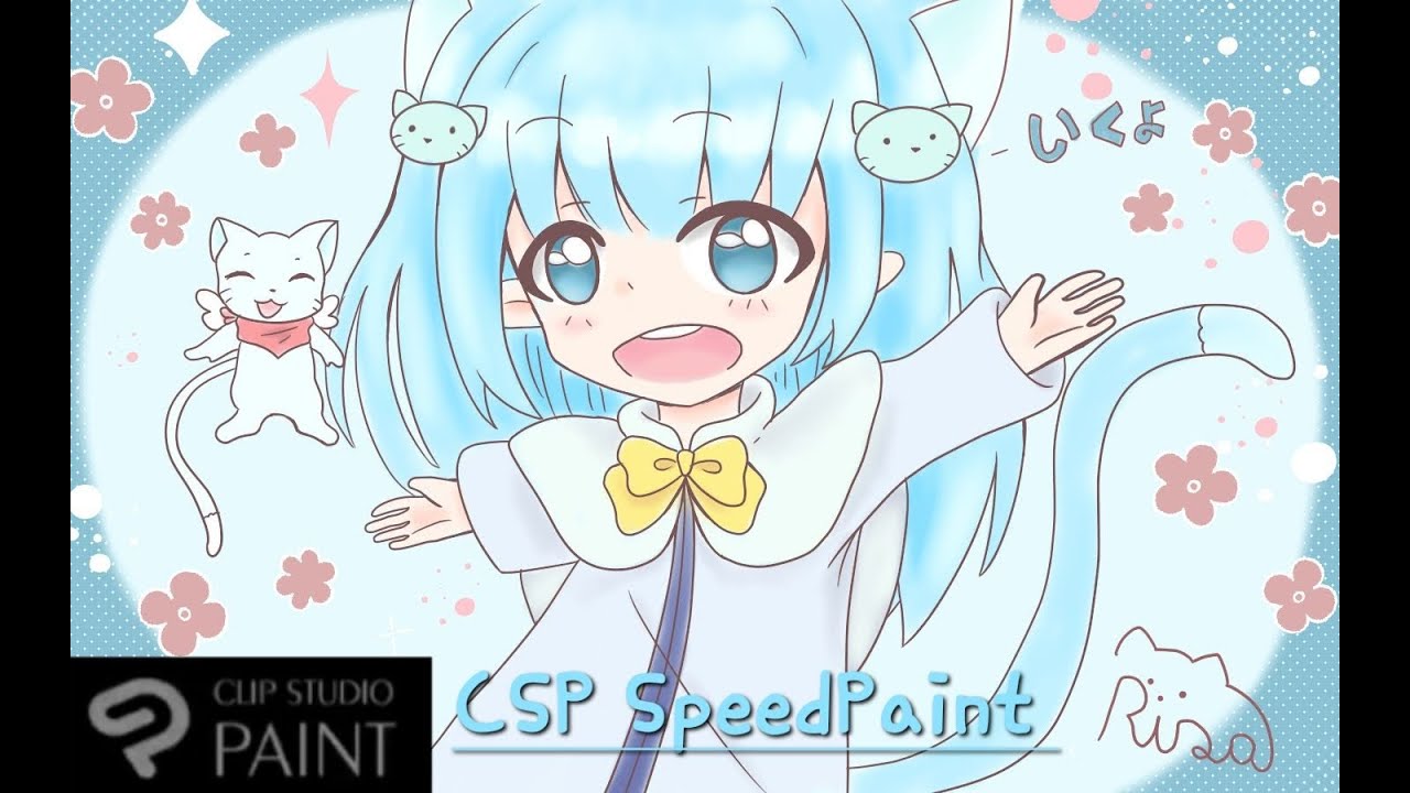 CSP Speed Paint: Mika and Ackai Illustration - YouTube
