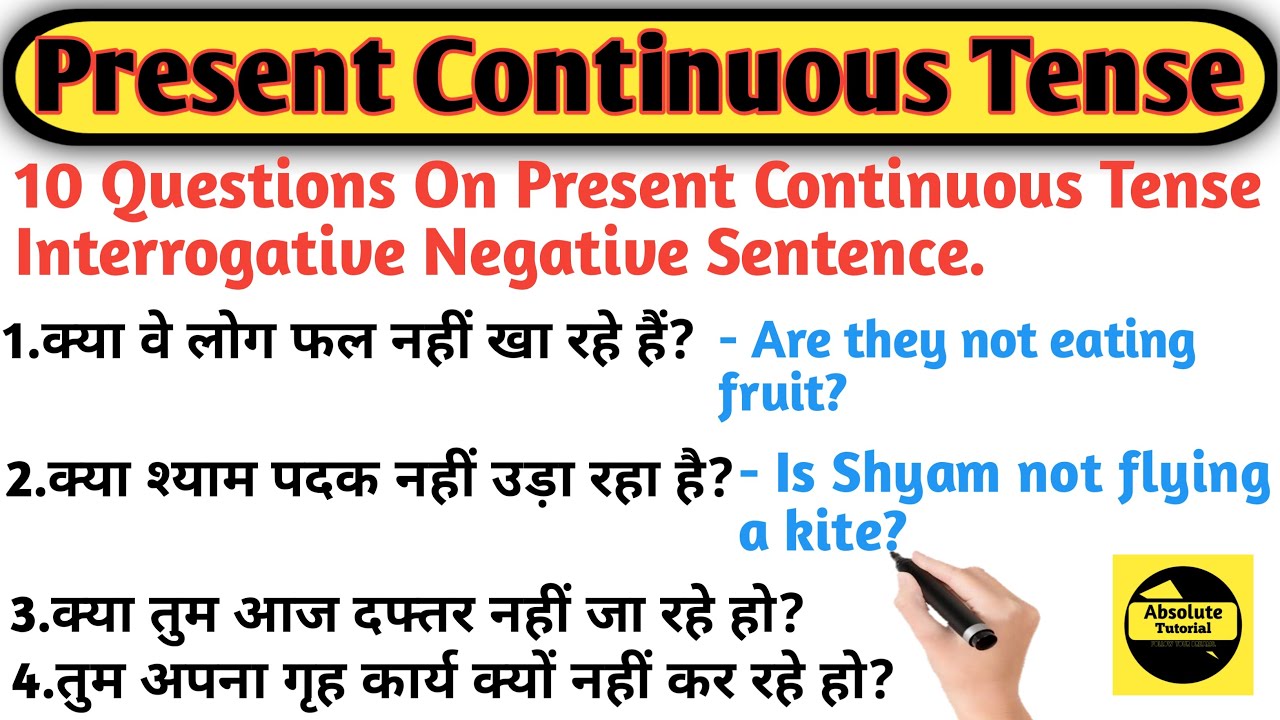 Present continuous tense translation | present continuous tense ...