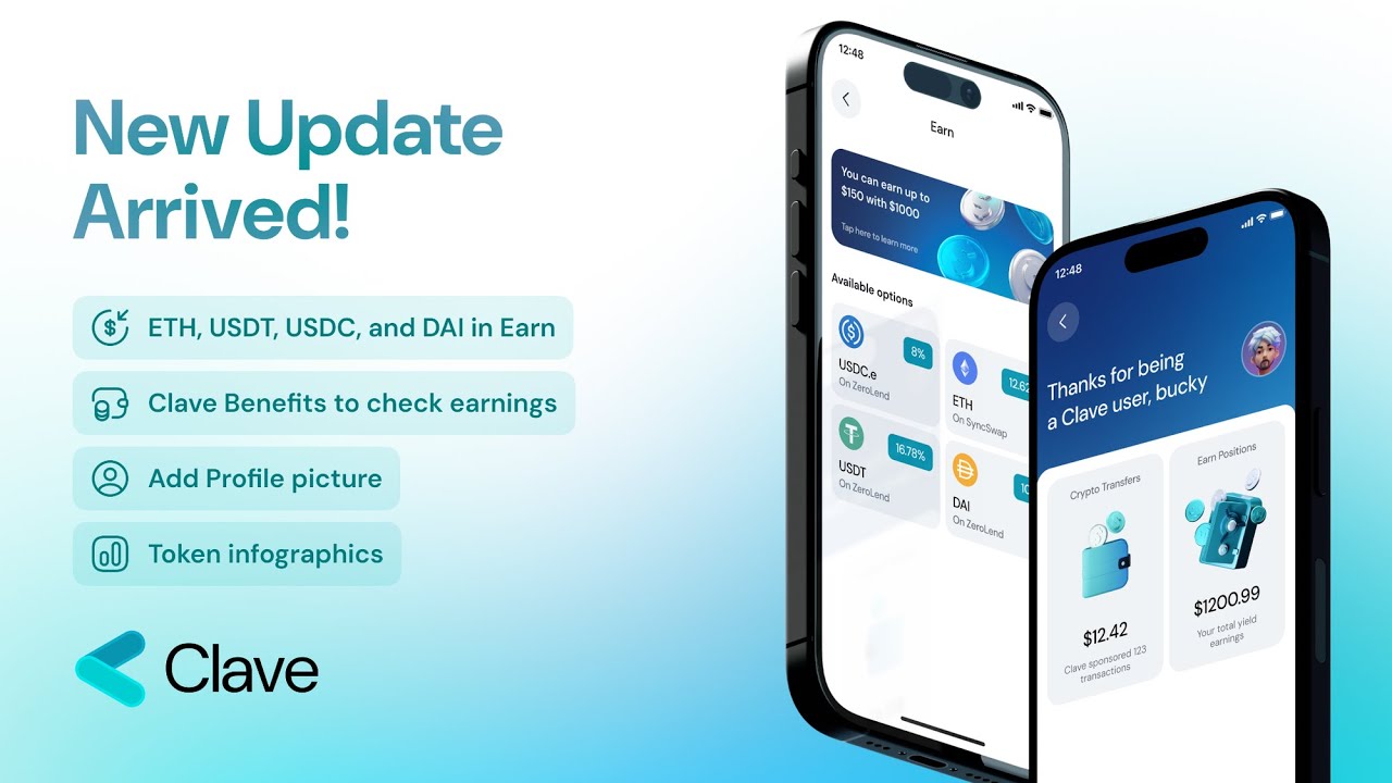 Clave Update: New Pools in Earn, Profile Picture, Clave Benefits, and ...