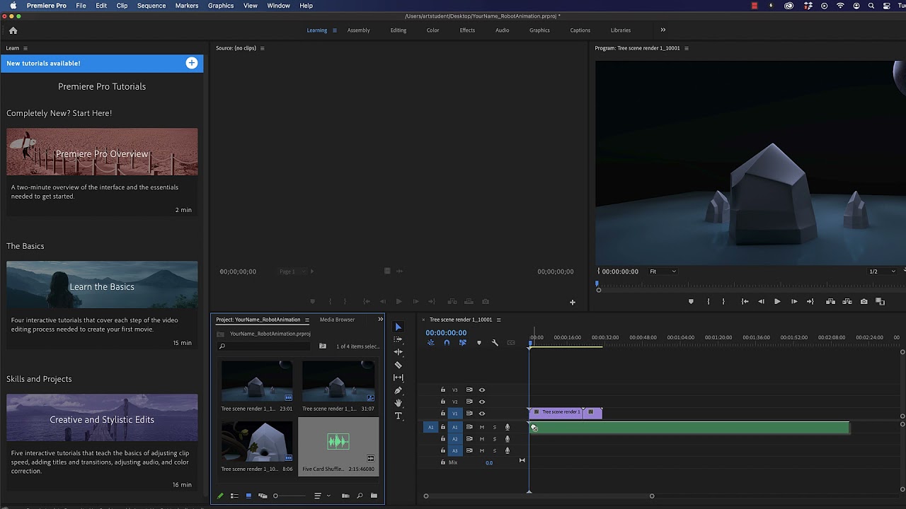 Use Adobe Premiere to Compile Your Maya Rendered Image Sequence - YouTube