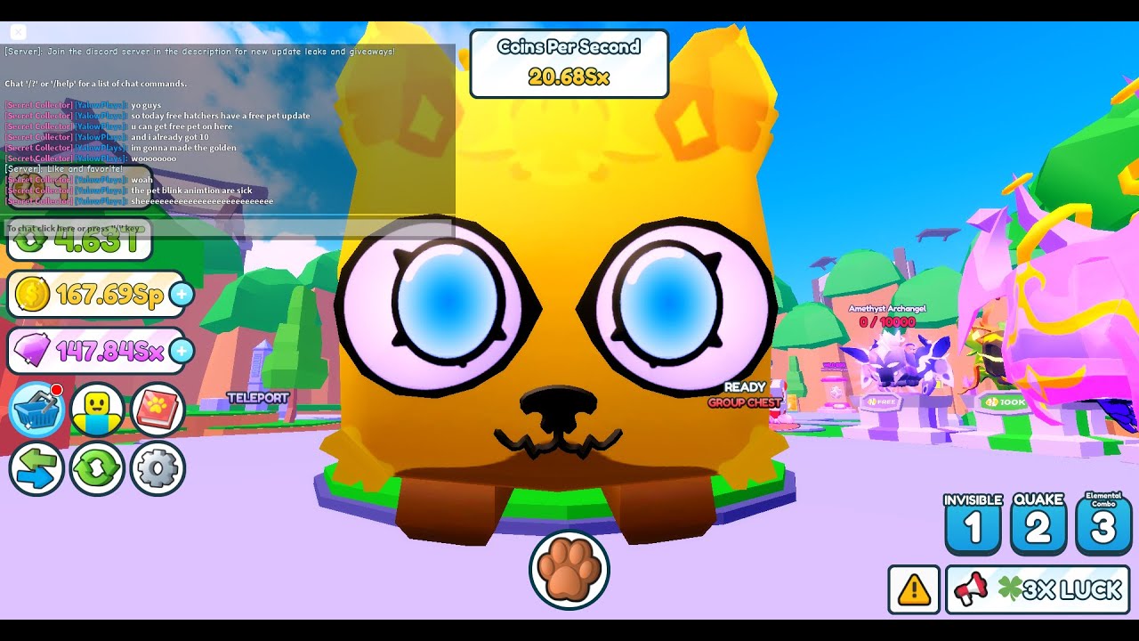 NEW FREE PET UPDATE IS HERE AND I MADE THE GOLDEN ONE!!! Free hatchers ...