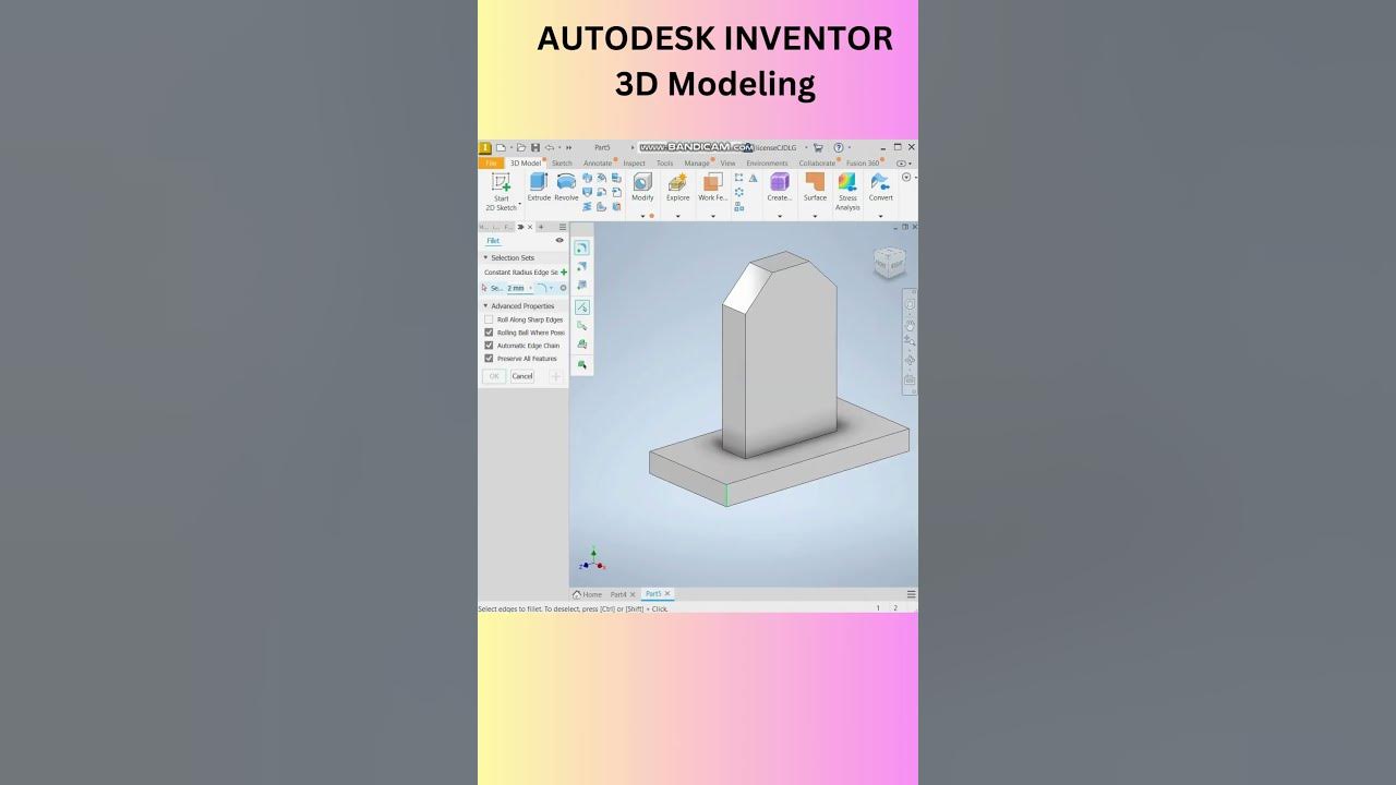 AUTODESK INVENTOR 3D MODELING #autodeskinventortutorial #autodeskinventor #cadcamtutorials ...