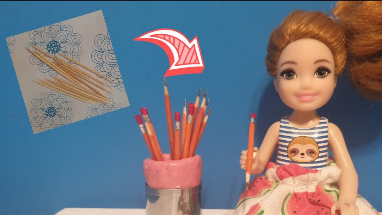 [DIY] Doll Pencil - How to make Dollhouse Miniature Pencil DIY ...