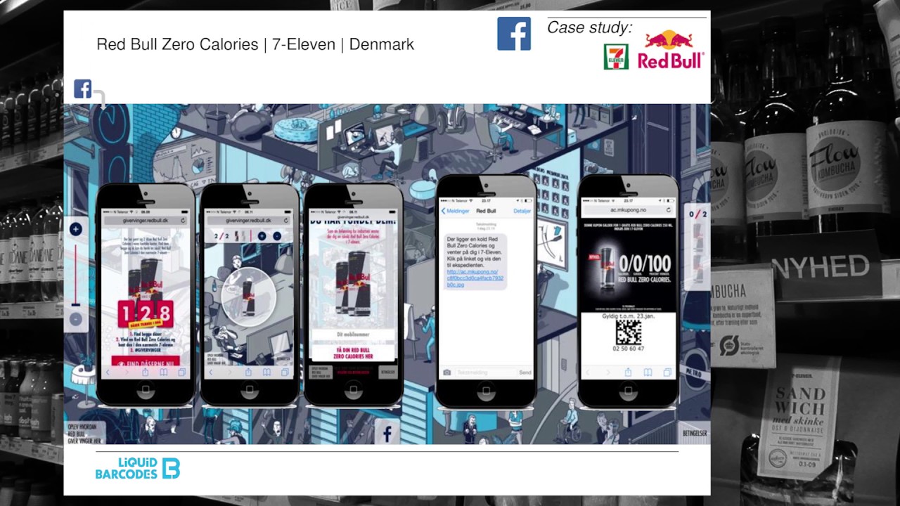 Liquid Barcodes Red Bull Zero 7 Eleven - YouTube