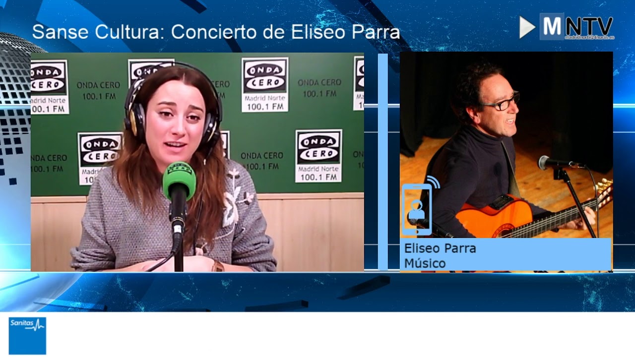 El viernes 17 de enero Eliseo Parra en Sanse con su repertorio músical ...
